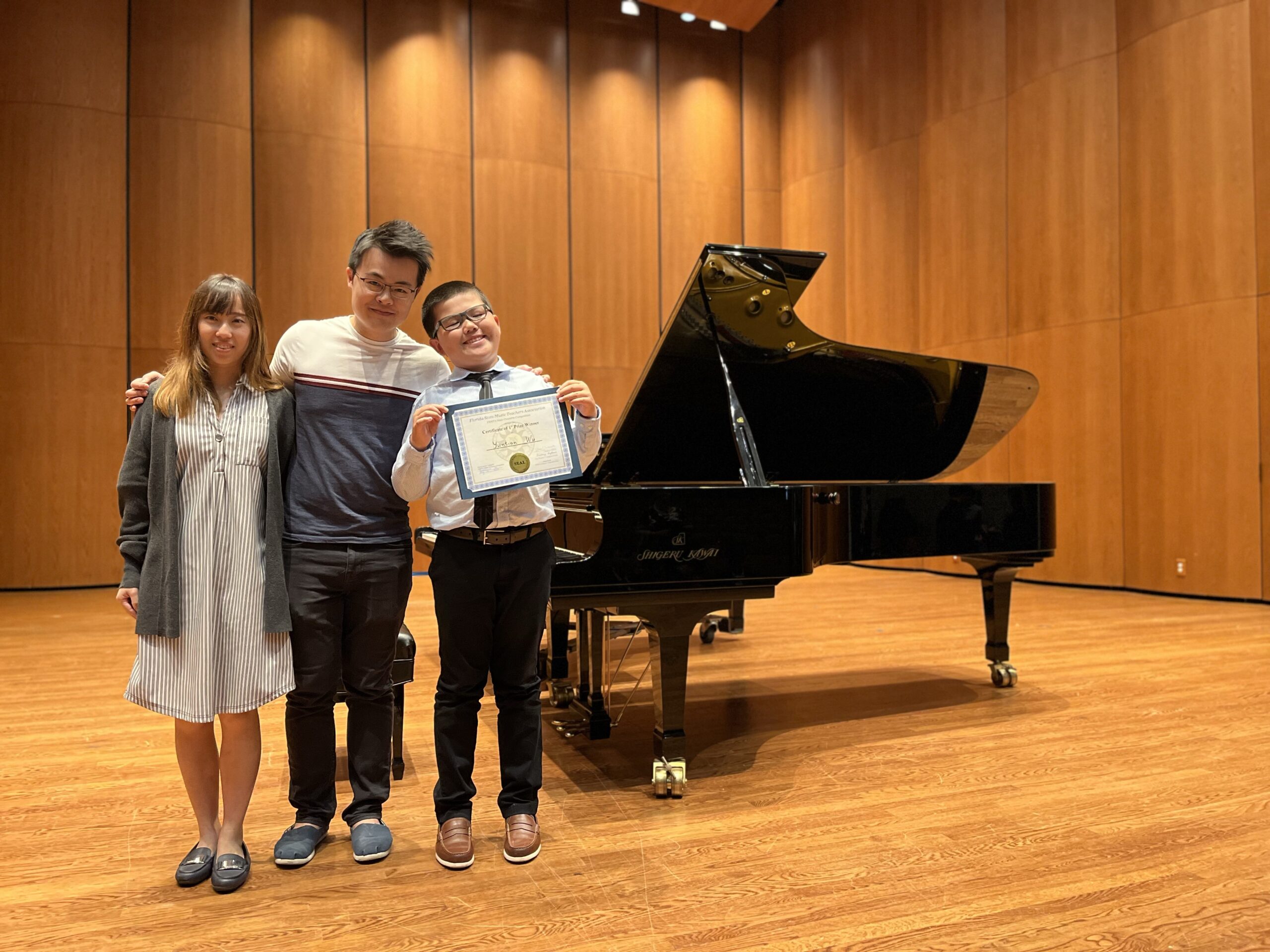 Student won first prize in FSMTA State level Concerto Competition ...